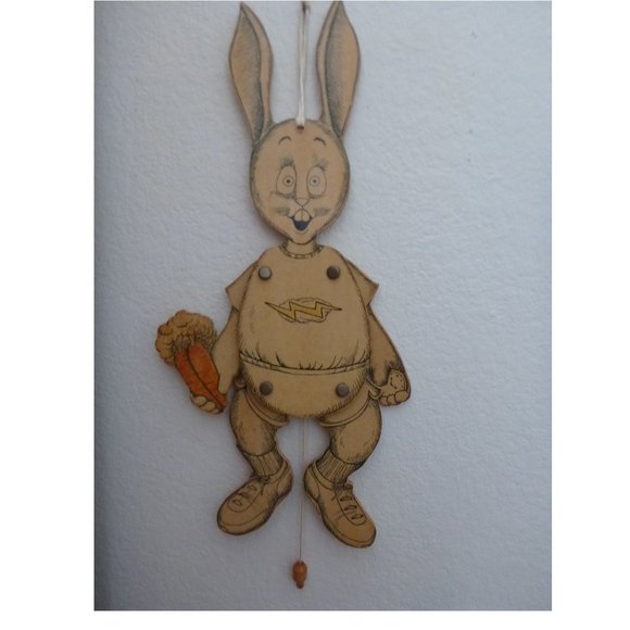 Toys | Vintage Jumping Jack Rabbit Pull Toy | Poshmark